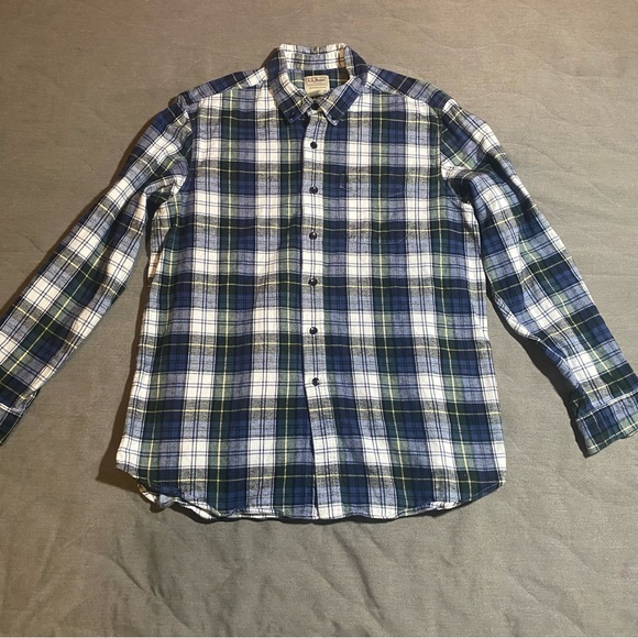 L.L. Bean | Shirts | Ll Bean Mens Scotch Plaid Flannel Shirt Traditional Fitvintage Tartan Large ...